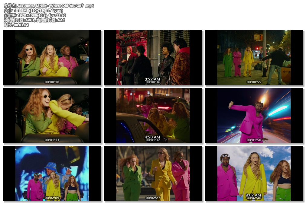 Jax Jones, MNEK - Where Did You Go？（WEB-181M） - 艾木微_MV下载_车载MV_高清无水印MV分享下载站
